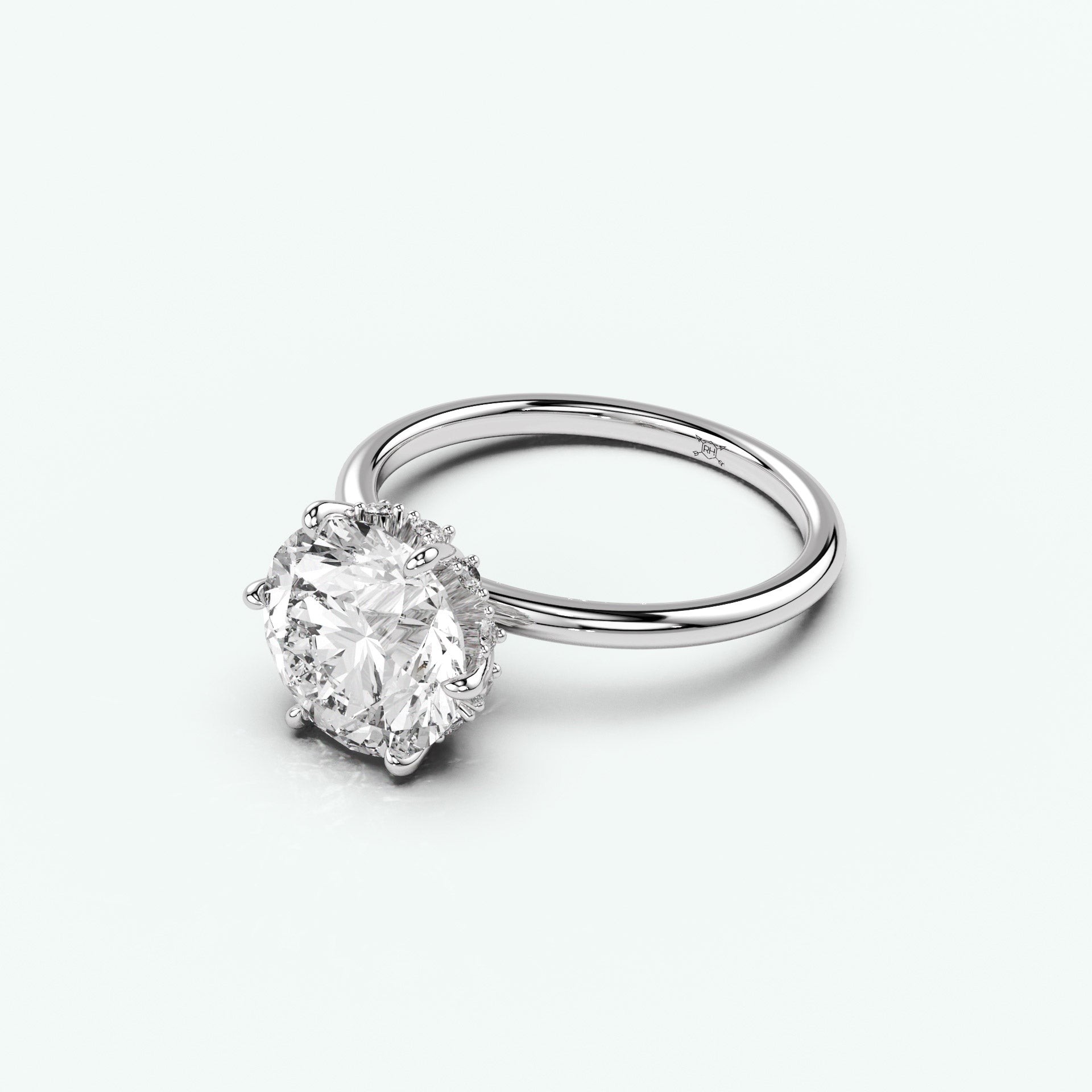 The Sabrina Hidden Halo Diamond Engagement Ring