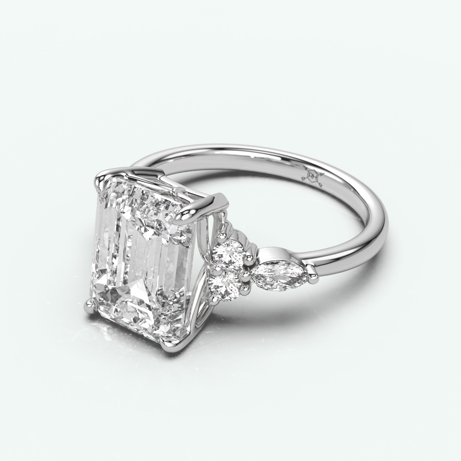 The Elisa Three Stone Diamond Engagement Ring